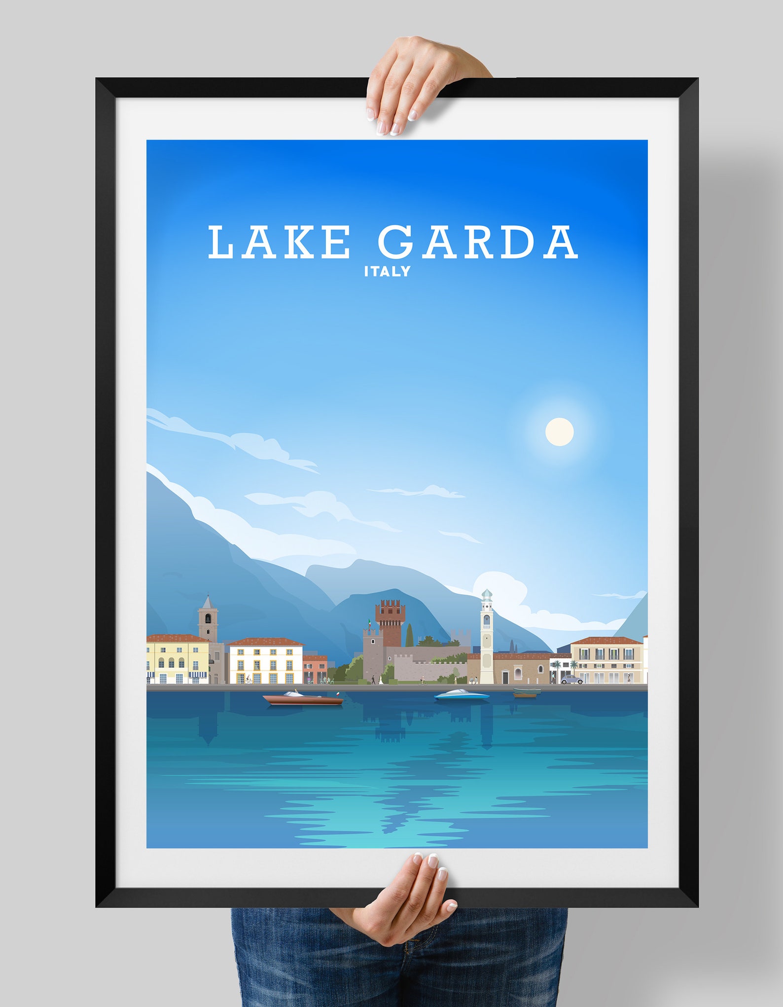 Lake Garda Print, Lake Garda Poster, Lake Garda, Lake Garda Wedding ...