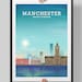 Manchester Print, Manchester Poster, Manchester UK, Manchester England ...