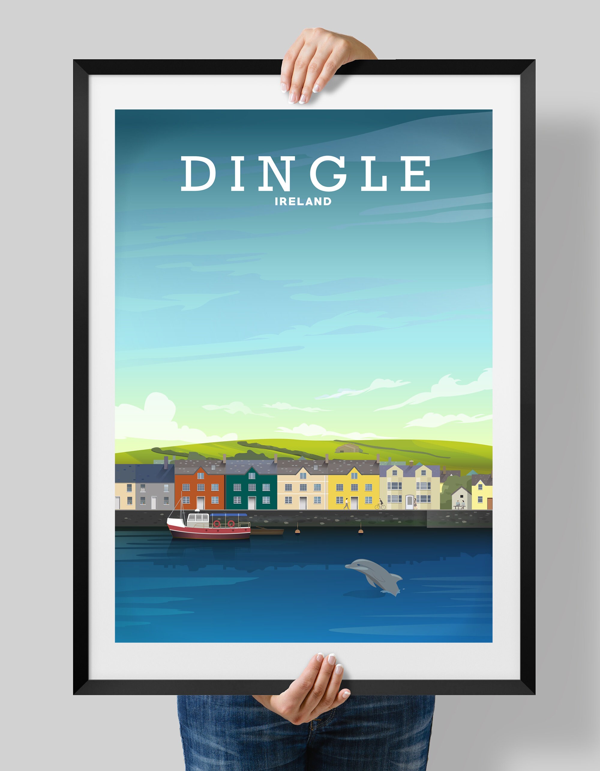 Dingle Poster Dingle Ireland Dingle Print Ireland Art | Etsy UK