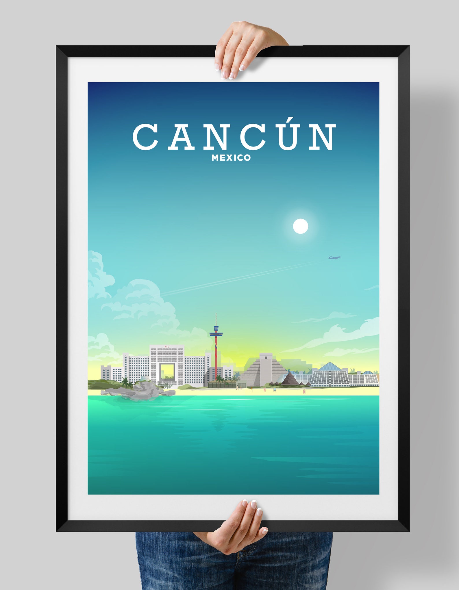 Cancun Print Cancun Poster Cancun Mexico by Hillview Prints | Etsy UK