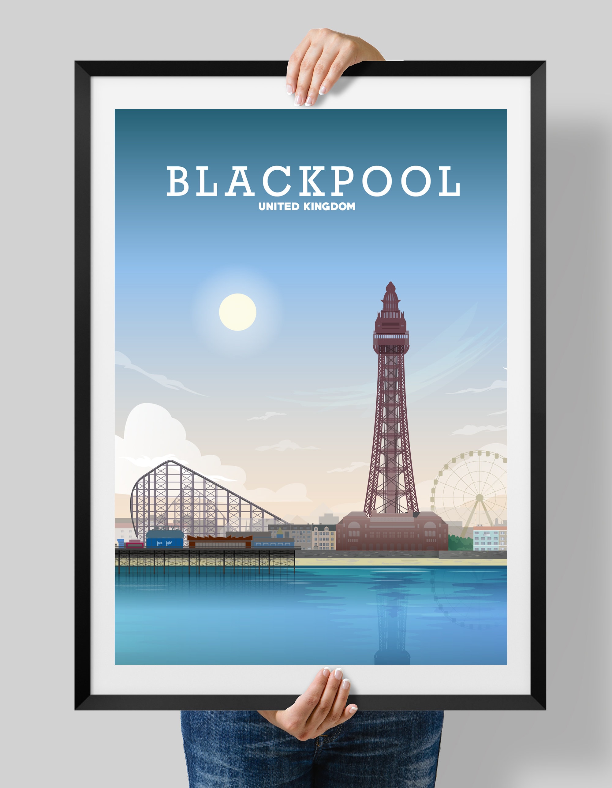 Blackpool Print Blackpool Poster Blackpool England - Etsy UK