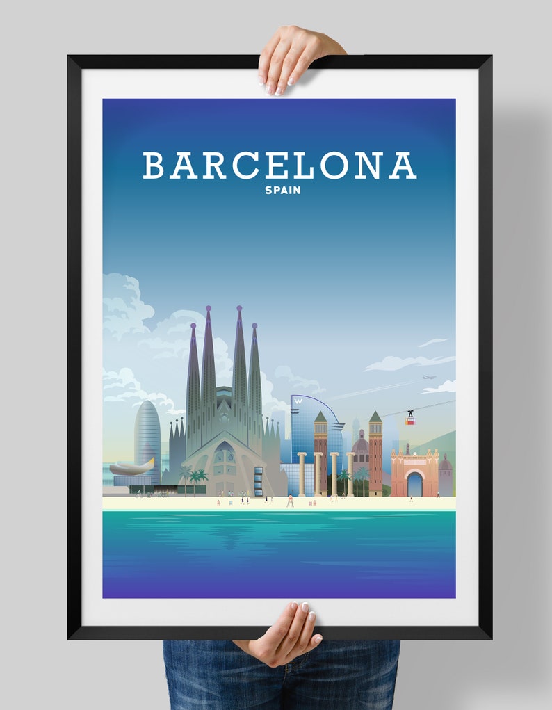 BARCELONA PRINT Barcelona Poster Barcelona Barcelona Art - Etsy UK