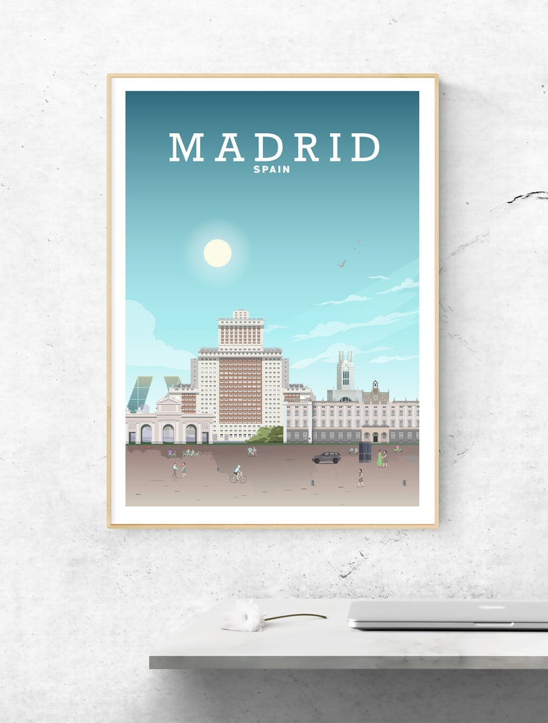 Madrid Poster, Madrid Spain, Madrid Print, Spanish Art - Etsy UK