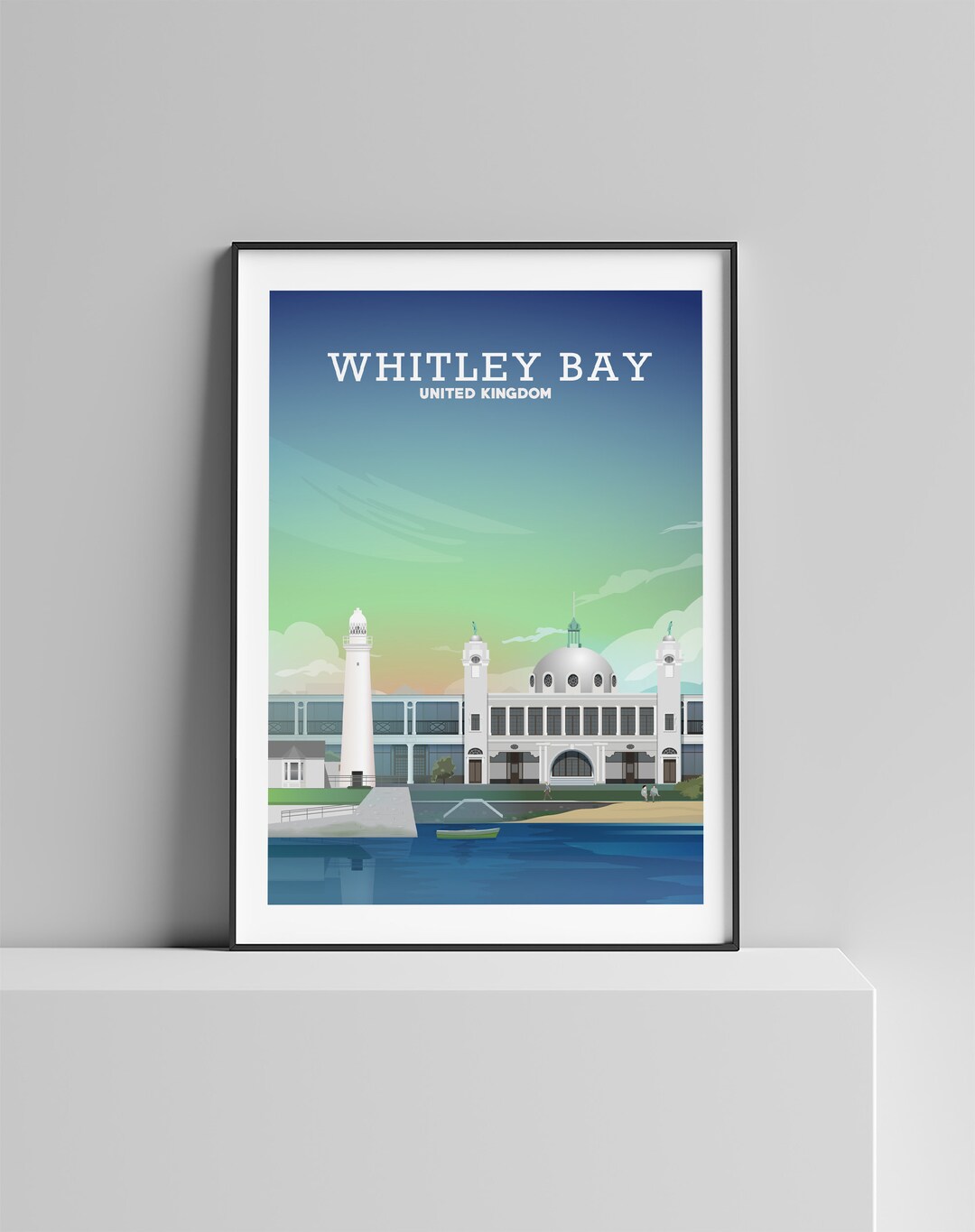 Whitley Bay Print | Whitley Bay Poster | Whitley Bay | Newcastle Upon ...