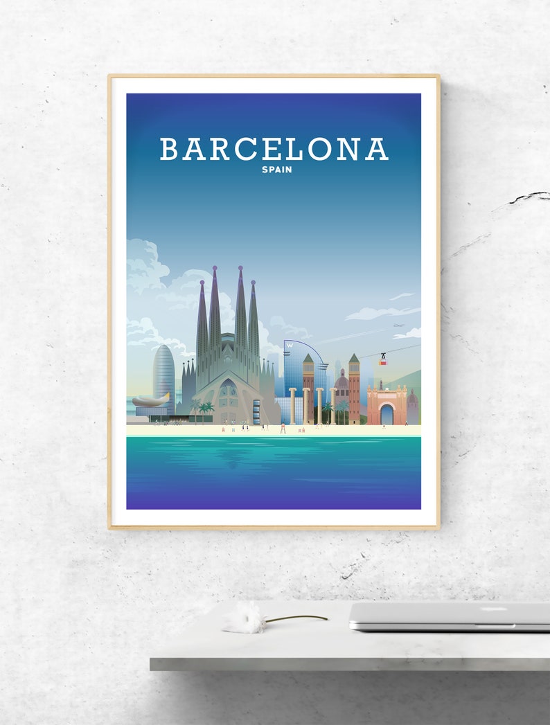 BARCELONA PRINT Barcelona Poster Barcelona Barcelona Art - Etsy UK