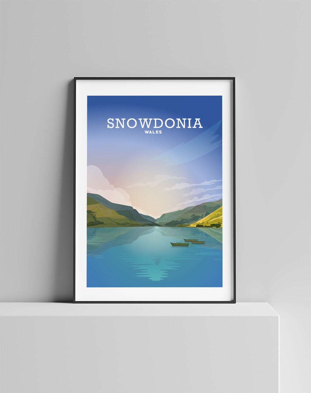 Snowdonia Print, Snowdonia Poster, Snowdonia Art, Welsh Art, Wales ...