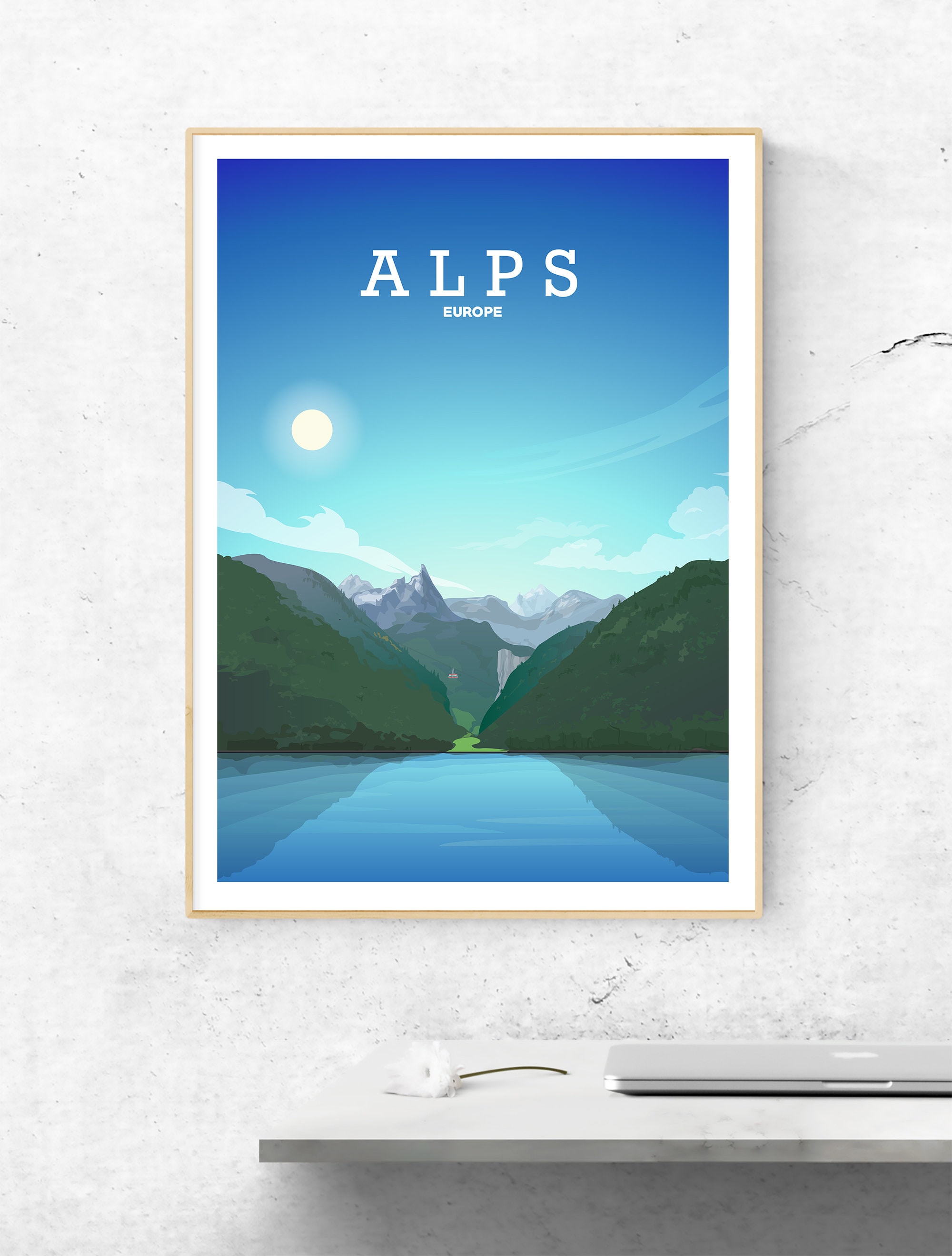 The Alps Print The Alps Poster The Alps Art Switzerland | Etsy