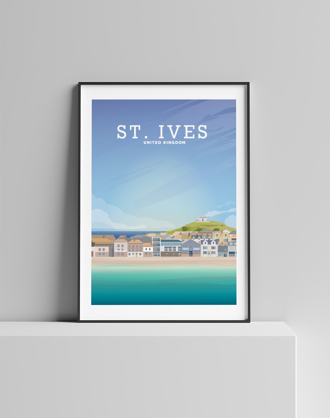 St Ives Poster, Cornwall Print - Etsy