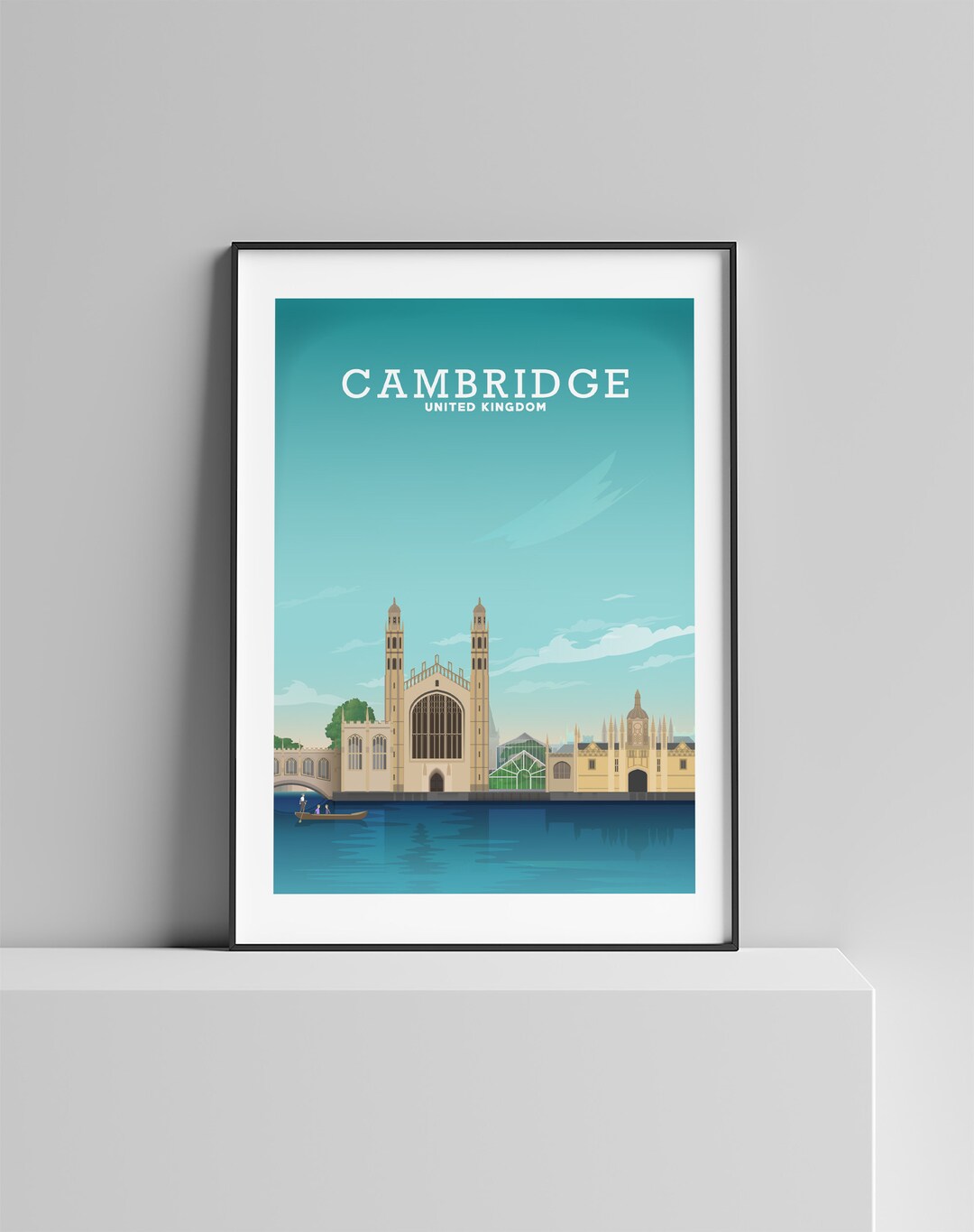Cambridge Print, Cambridge Poster, Cambridge UK, Cambridge Drawing ...
