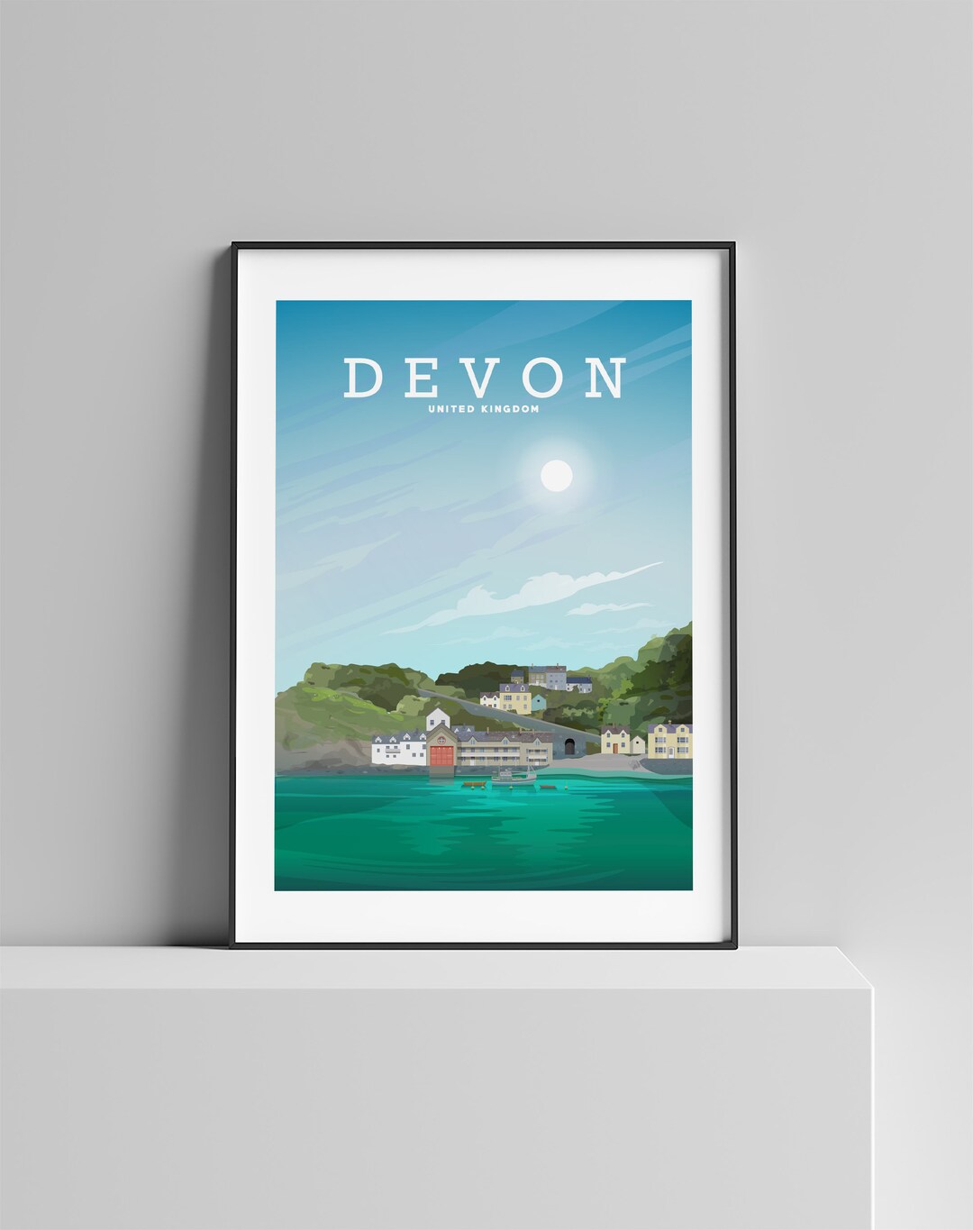 Devon Print, Clovelly Devon, Devon Poster, Exeter Art, Devon England ...