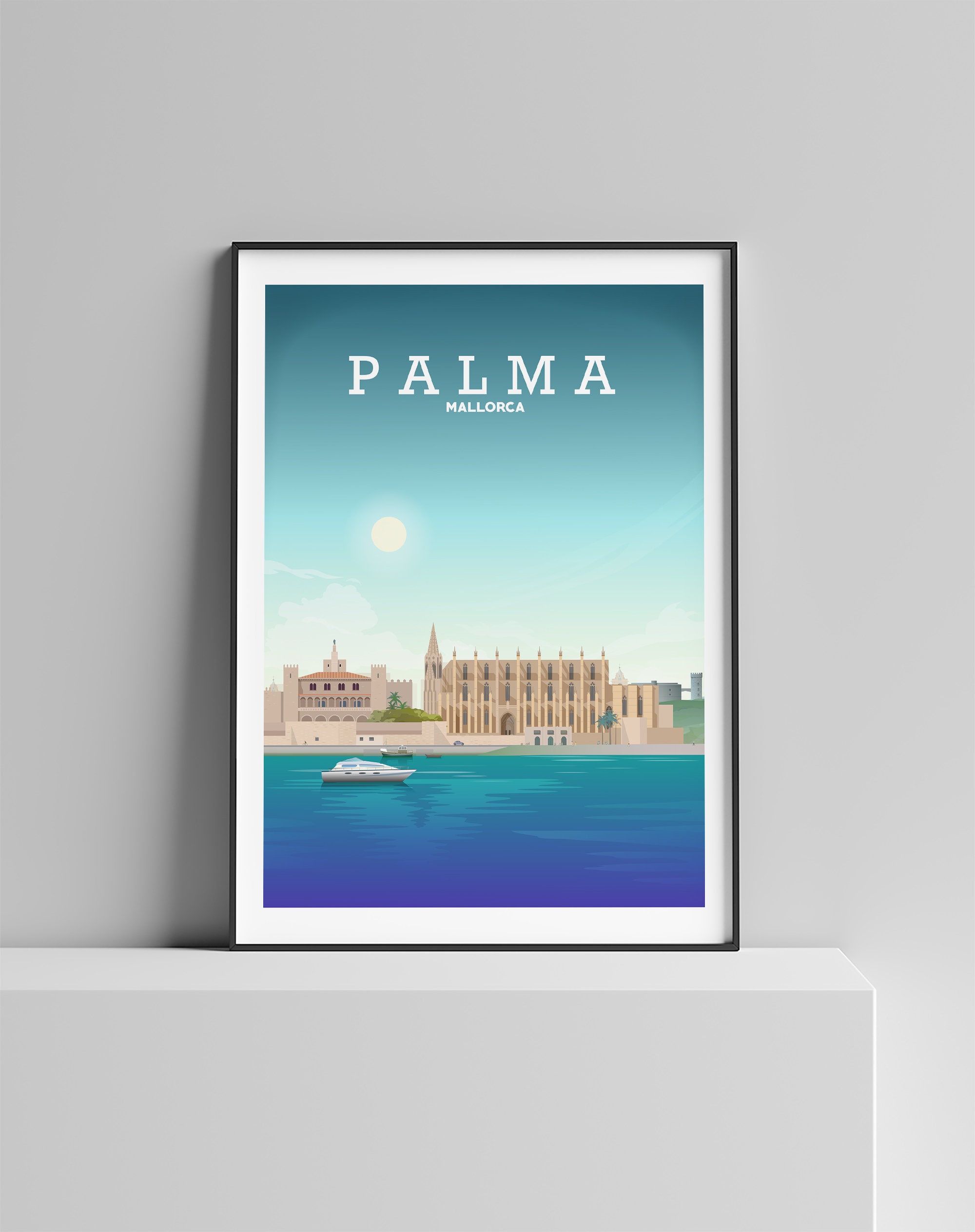 Palma Travel Print Majorca Travel Poster Palma Mallorca | Etsy