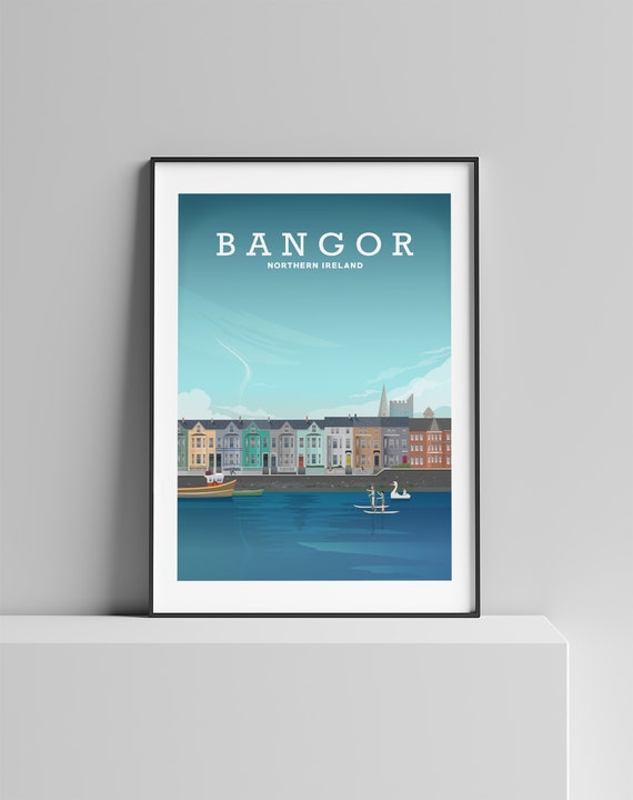 Bangor Print Bangor Northern Ireland Poster by Hillview | Etsy UK