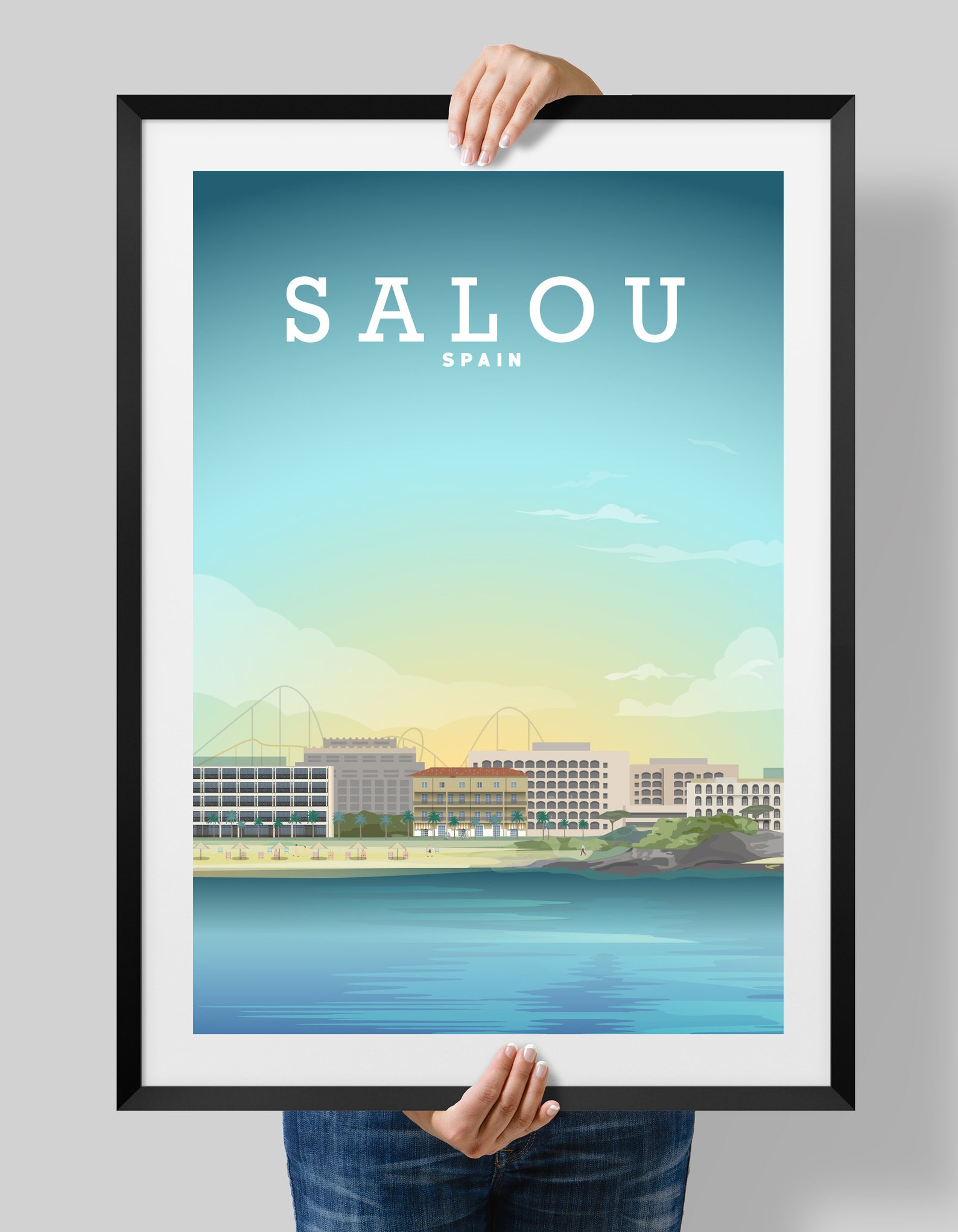 Salou Print Salou Poster Salou Spain Spanish Art Spain | Etsy