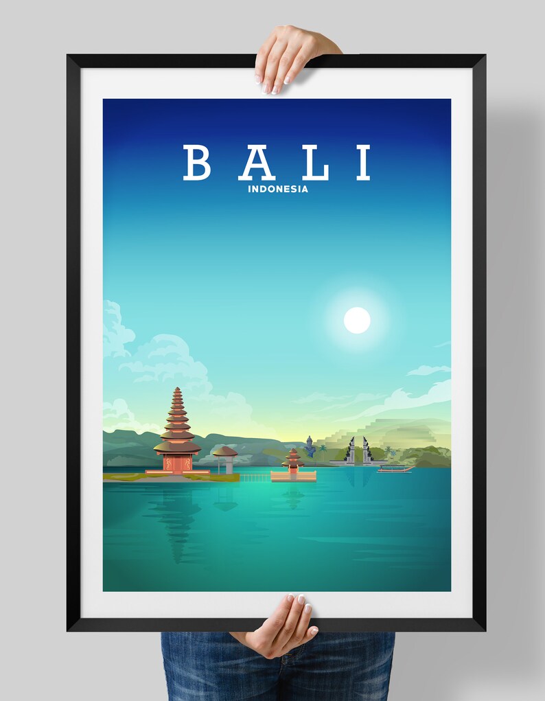 Bali Print Bali Poster Travel Poster Travel Wall Art - Etsy UK