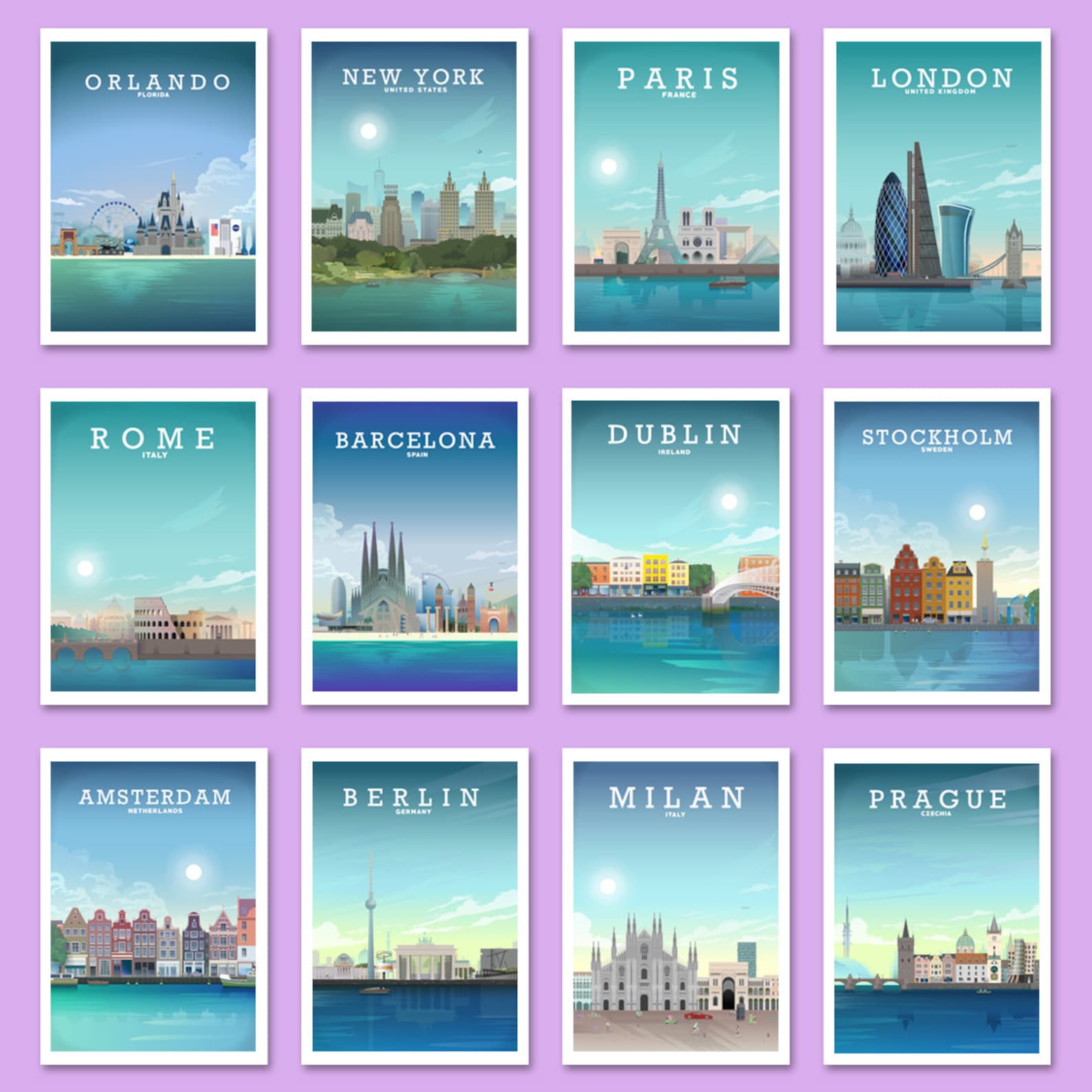 A1 Poster A1 Travel Print A1 Travel Art Choose Any A1 From - Etsy