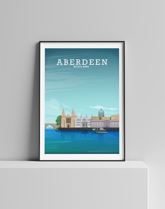 Aberdeen Scotland Aberdeen Poster Aberdeen Print Scotland | Etsy