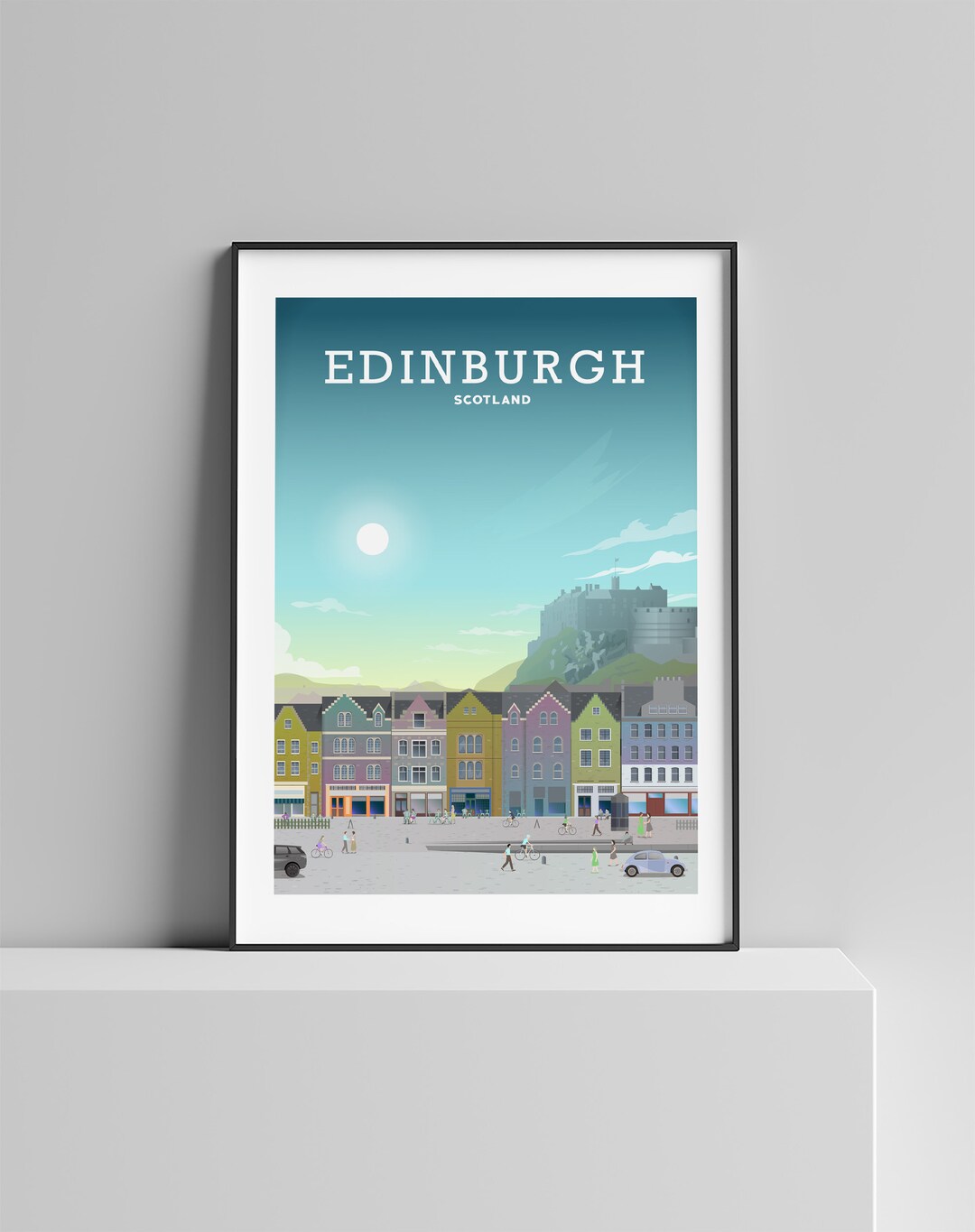 EDINBURGH Art Print, Vintage Travel Poster, Edinburgh Scotland ...