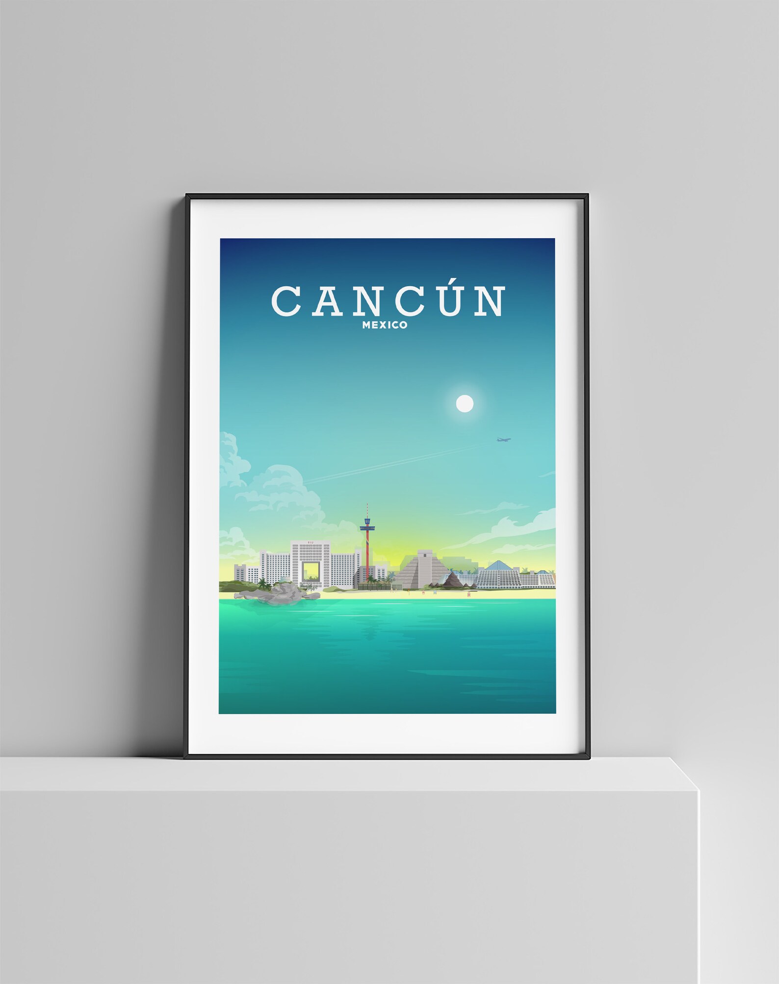 Cancun Print Cancun Poster Cancun Mexico by Hillview Prints | Etsy UK
