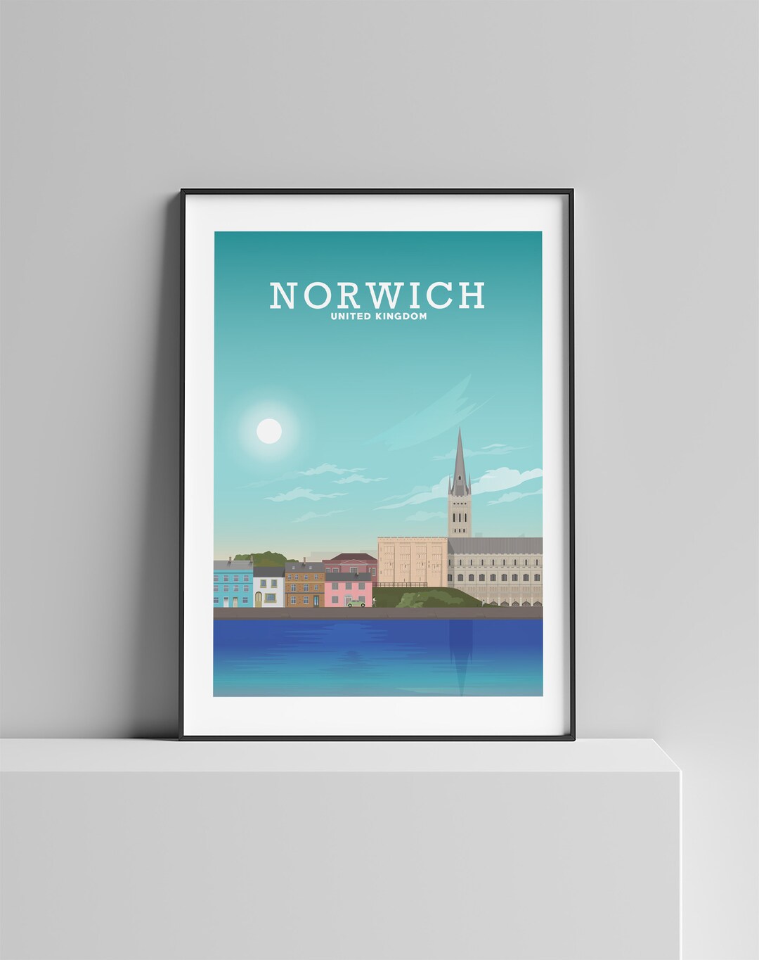 Norwich Print, Norwich Poster, Norwich East Anglia, Norwich City ...