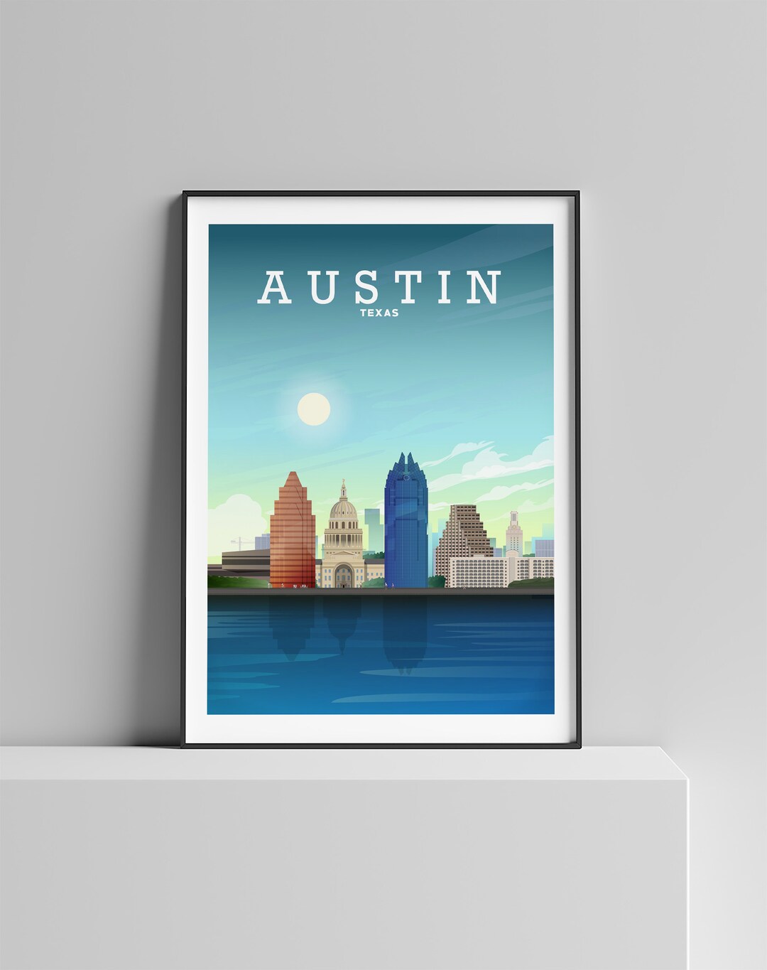 Austin Texas Print, Austin Texas Poster, Travel Wall Art, Wall Poster ...