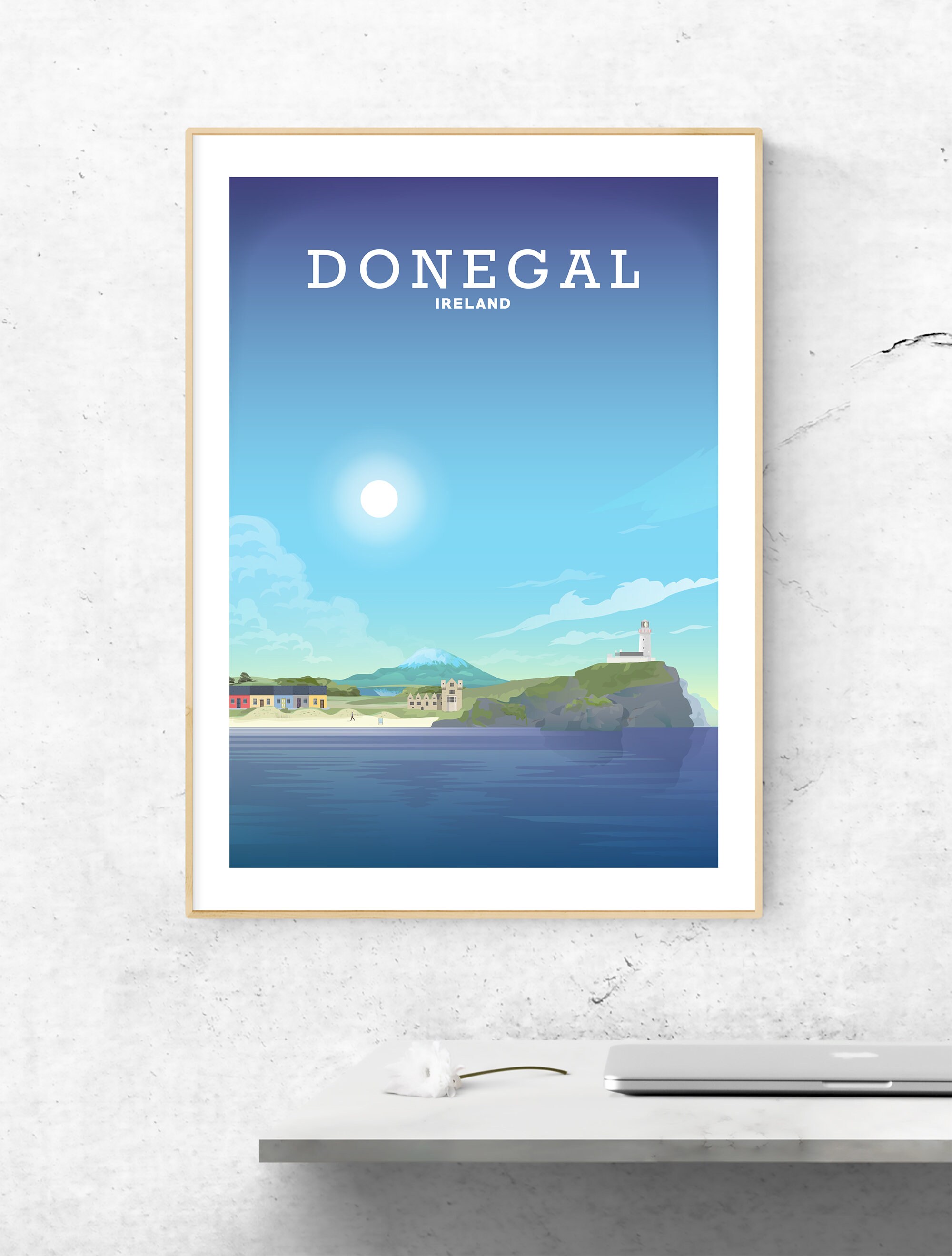 Donegal Print Donegal Poster Donegal Ireland Bundoran | Etsy UK