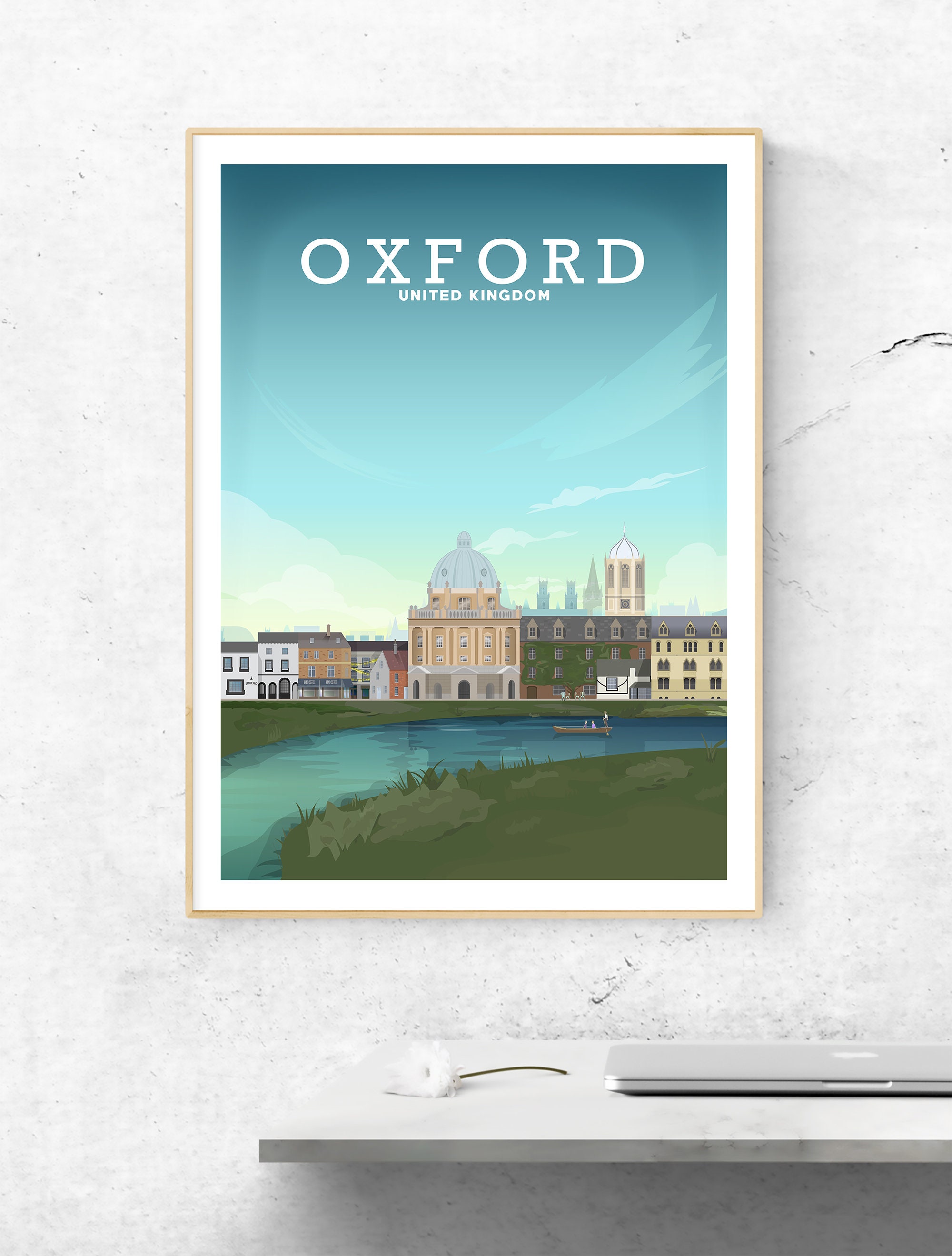 Oxford Print English Travel Print Oxford Poster by Hillview - Etsy UK