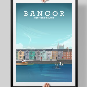 Bangor Print, Bangor Northern Ireland Poster by Hillview Prints - Etsy UK