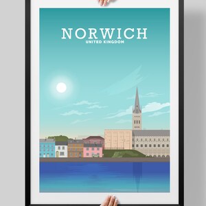 Norwich Print, Norwich Poster, Norwich East Anglia, Norwich City ...