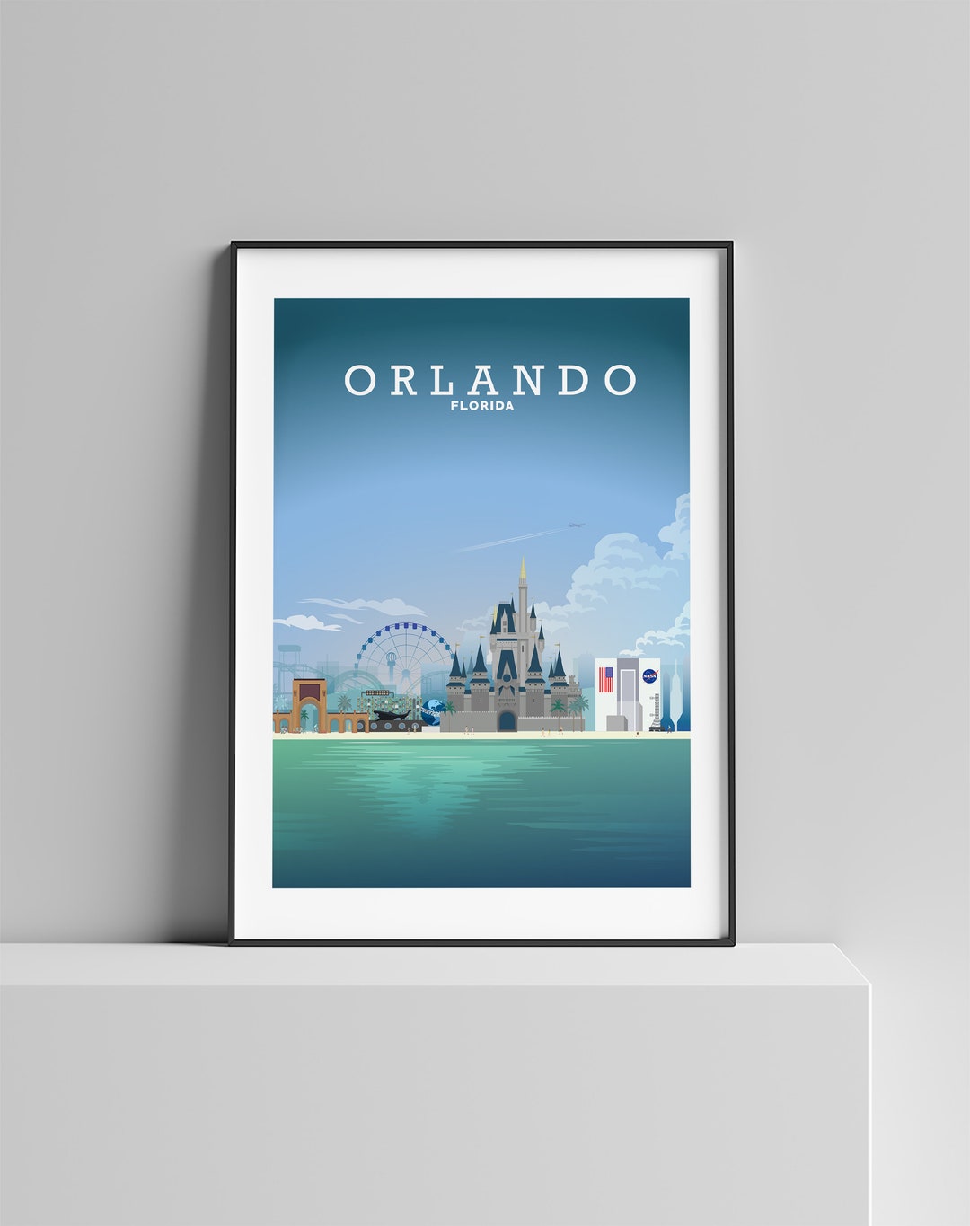 Orlando Print | Orlando Travel Poster | Florida Print | Orlando Decor ...