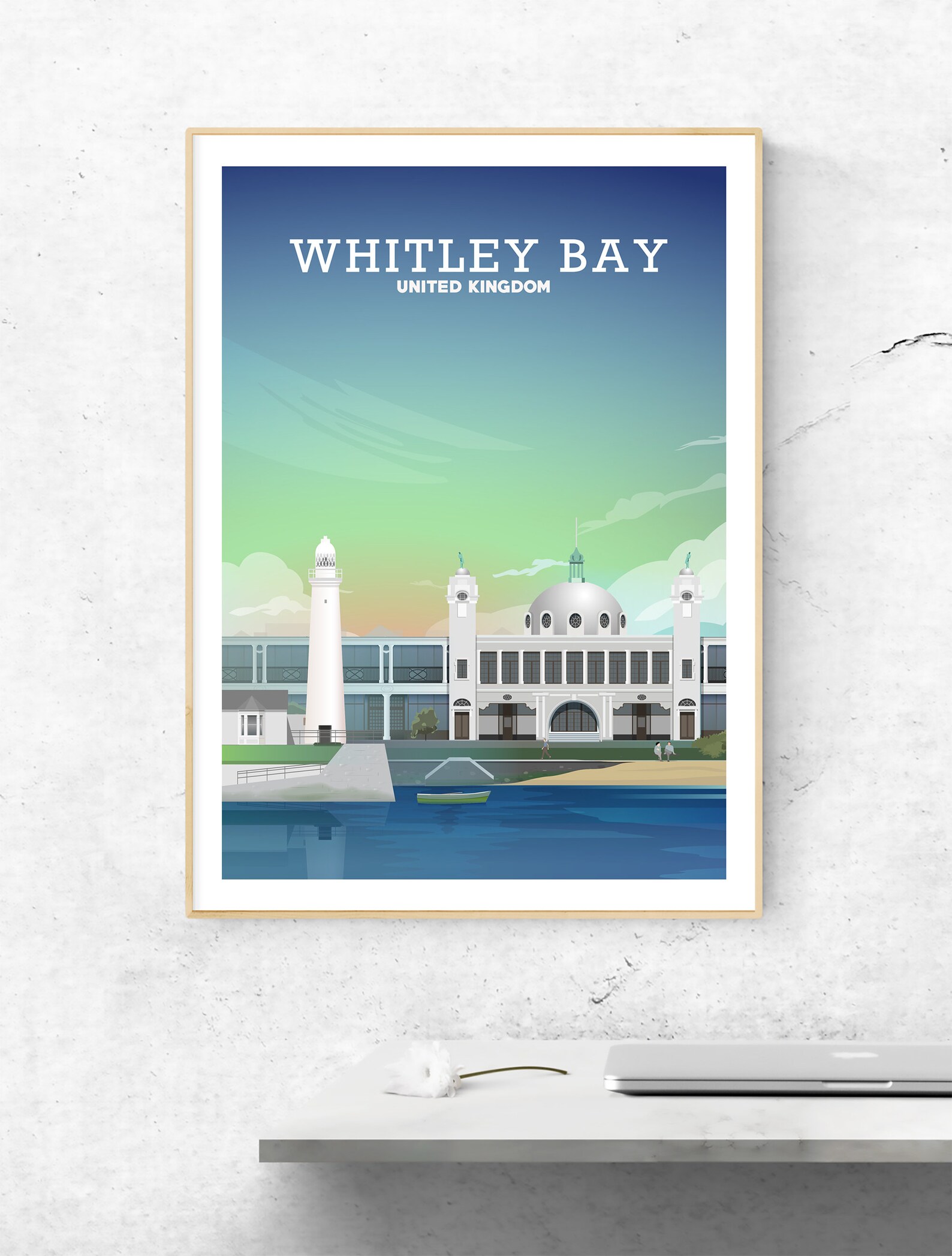 Whitley Bay Print | Whitley Bay Poster | Whitley Bay | Newcastle Upon ...