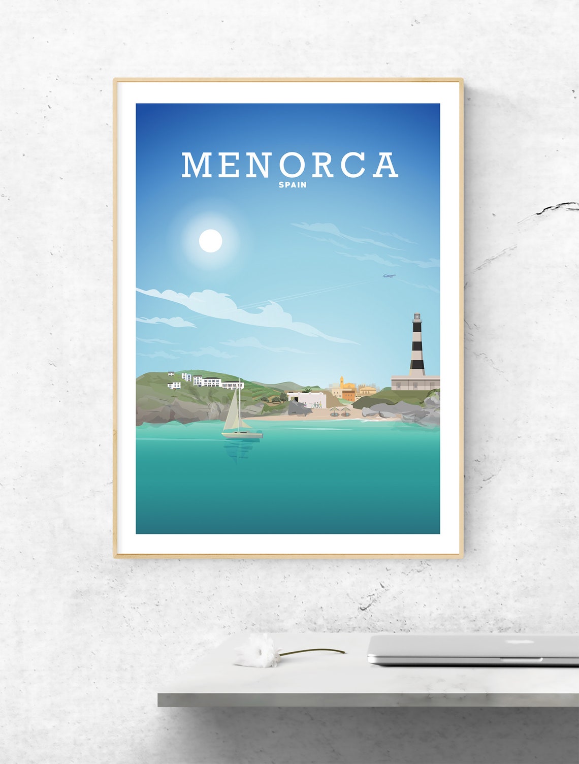 Menorca Print Balearic Islands Majorca Poster Minorca Wall | Etsy