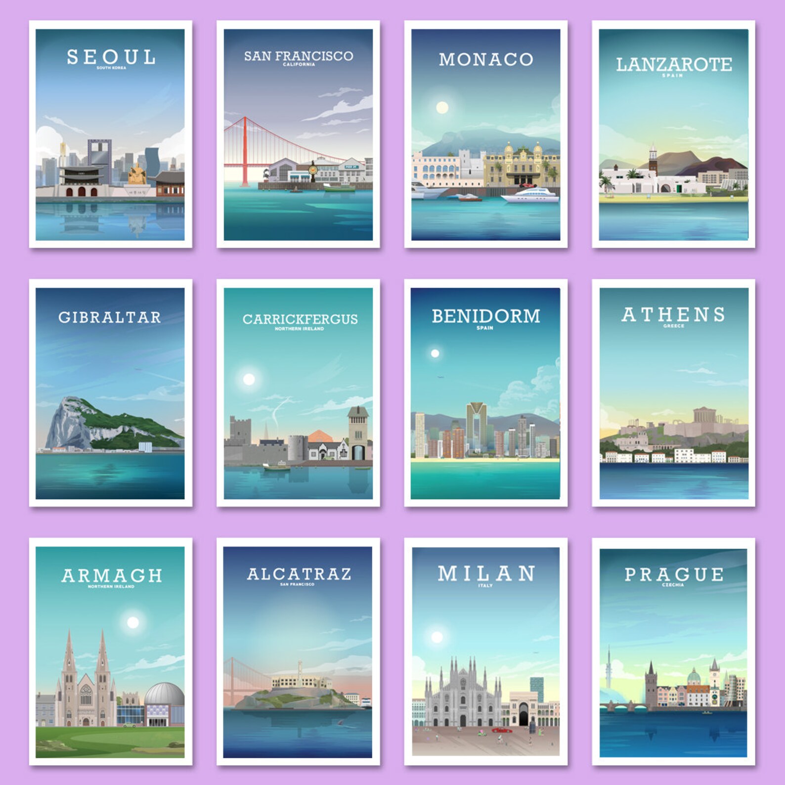 Bangor Print Bangor Northern Ireland Poster by Hillview | Etsy UK