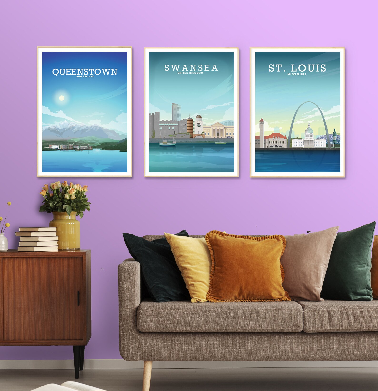 Swansea Print Wales Poster Welsh Art Unframed Decor A3 - Etsy UK