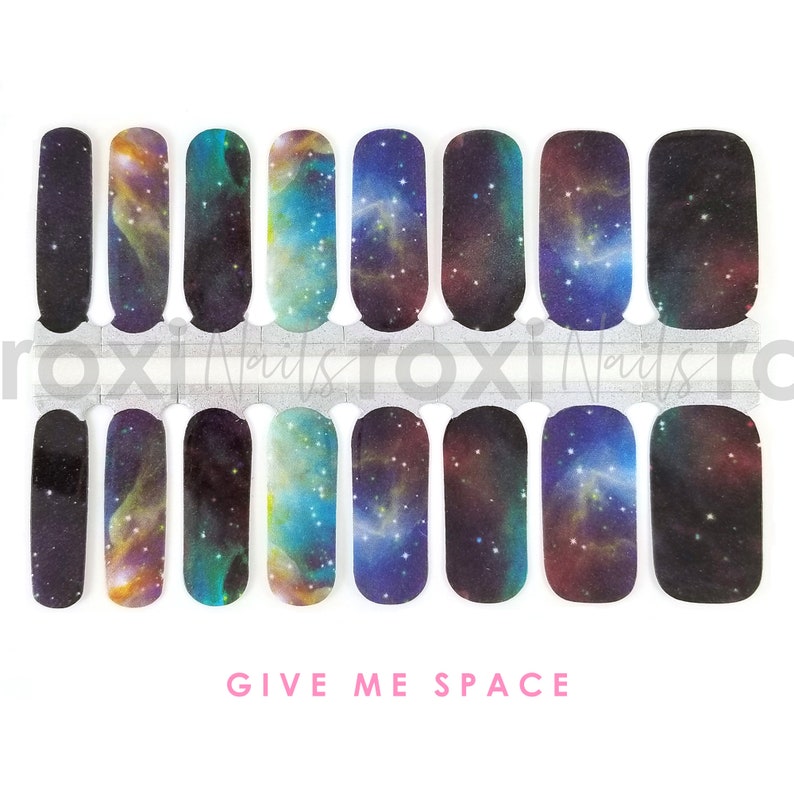 Space Nail Polish Strips / Space Nail Wraps / Nail Art - Etsy