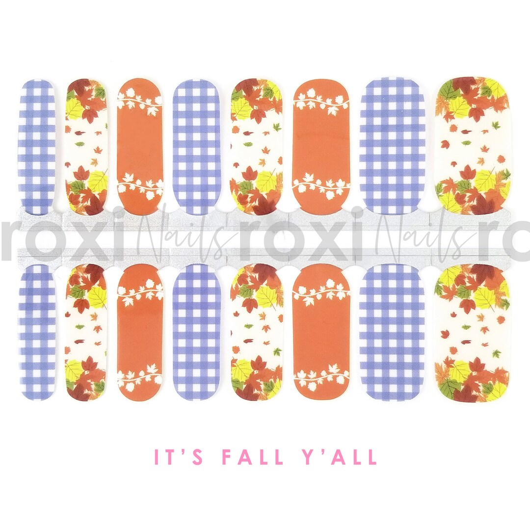 Fall Leaves Nail Polish Strips / Fall Nail Wraps / Nail Art - Etsy