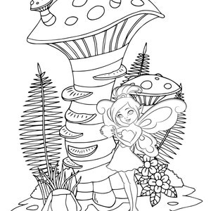Coloring Pages - Woodland Fairy Scenes - Ideal for Party Activities ...