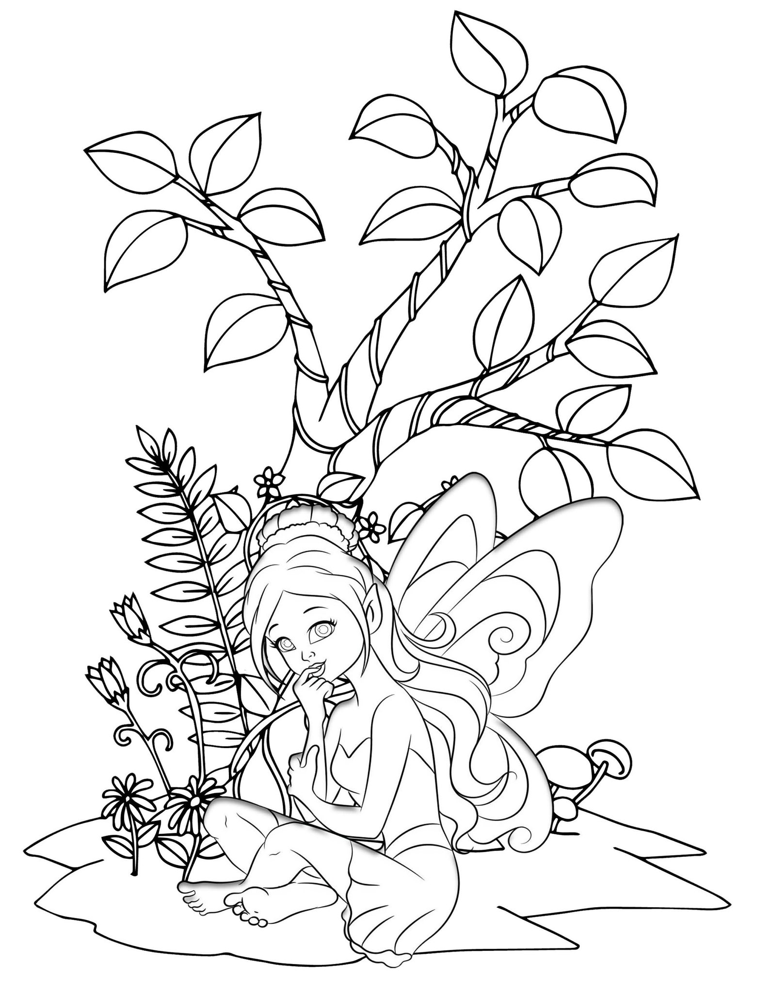 Coloring Pages - Woodland Fairy Scenes - Ideal for Party Activities ...