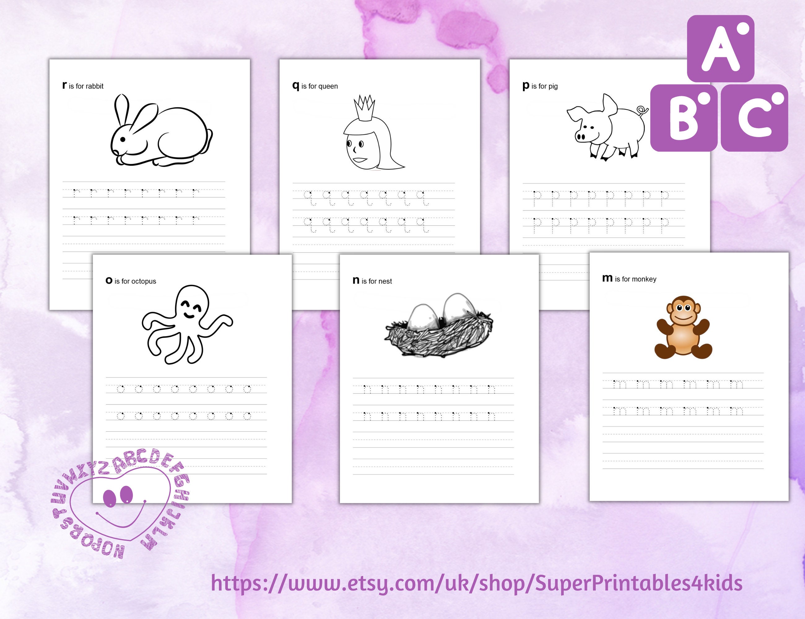 Handwriting and Tracing Practice Pages Set 1 Unlock Your Child's ...