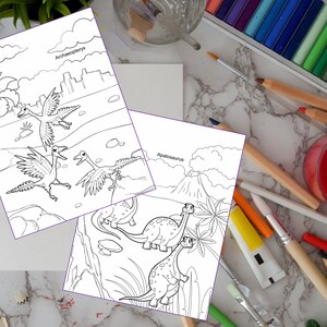 Coloring Pages for Kids, 5 Printable Dinosaur Colouring Sheets With ...