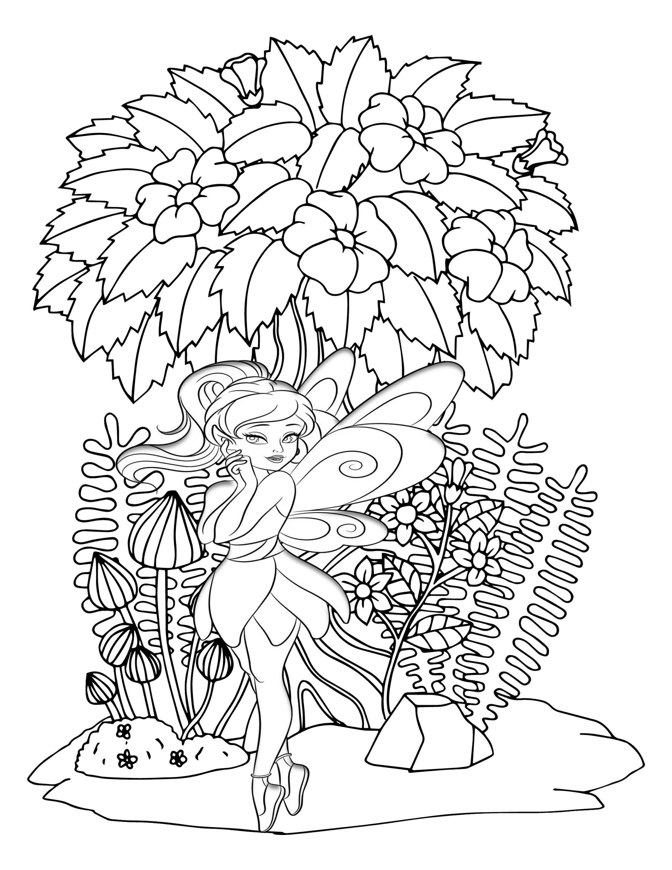 Coloring Pages - Woodland Fairy Scenes - Ideal for Party Activities ...