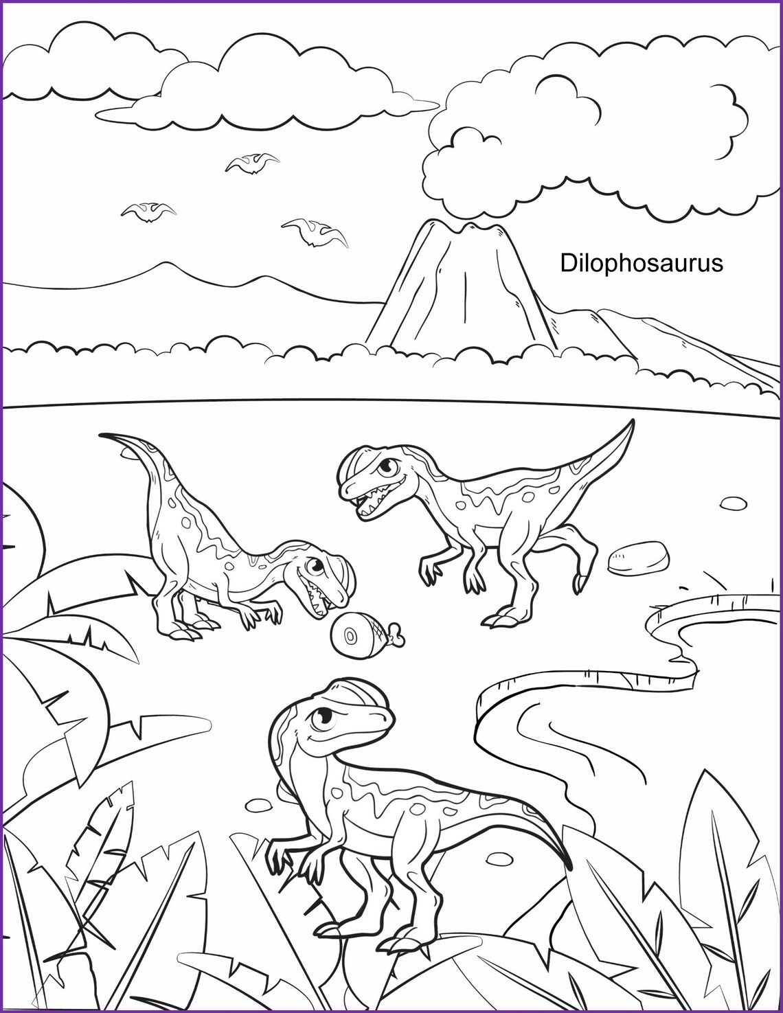 Coloring Pages for Kids, 5 Printable Dinosaur Colouring Sheets With ...