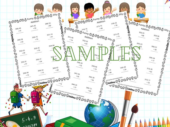 60 Addition Practice Worksheets 15 Practice Sums Each Sheet - Etsy