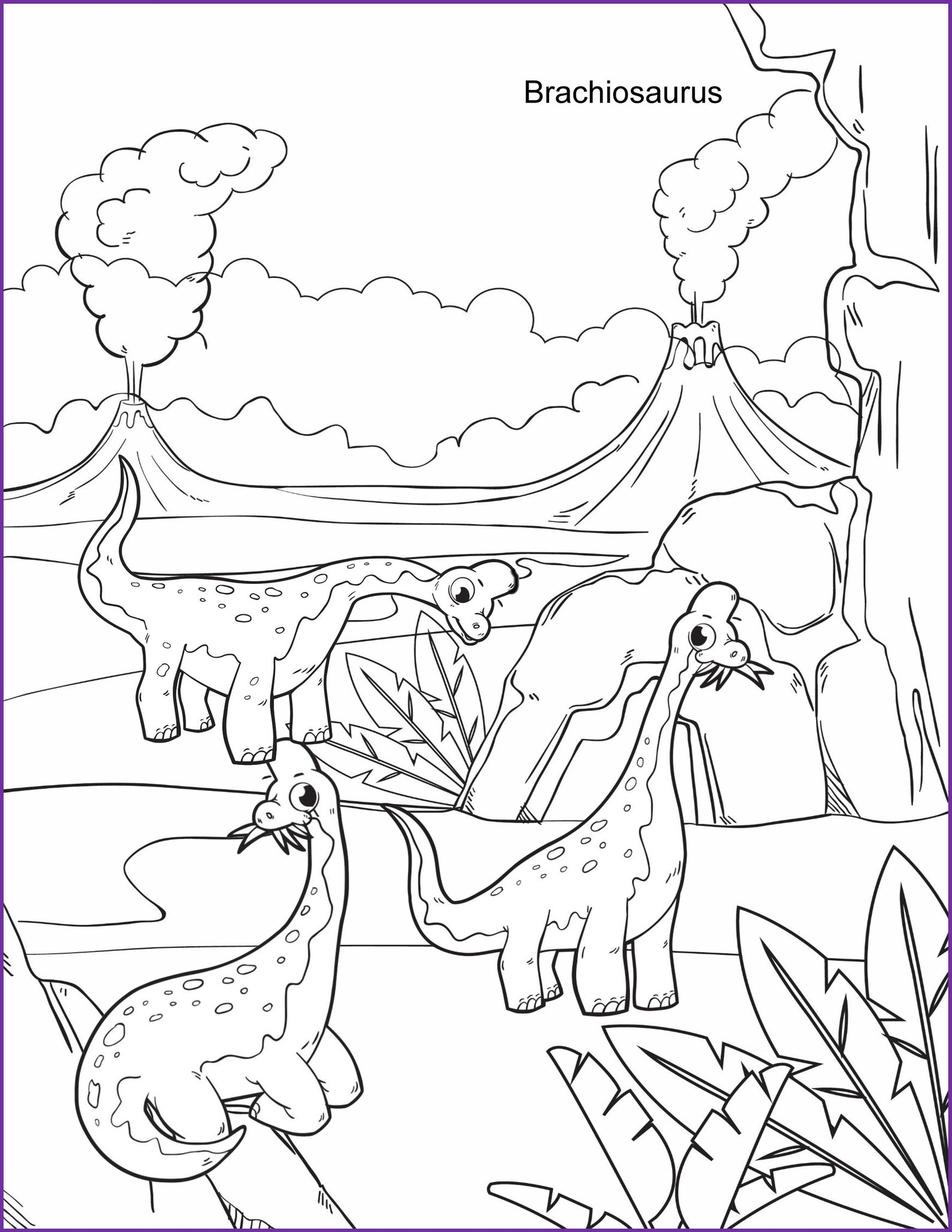 Coloring Pages for Kids, 5 Printable Dinosaur Colouring Sheets With ...