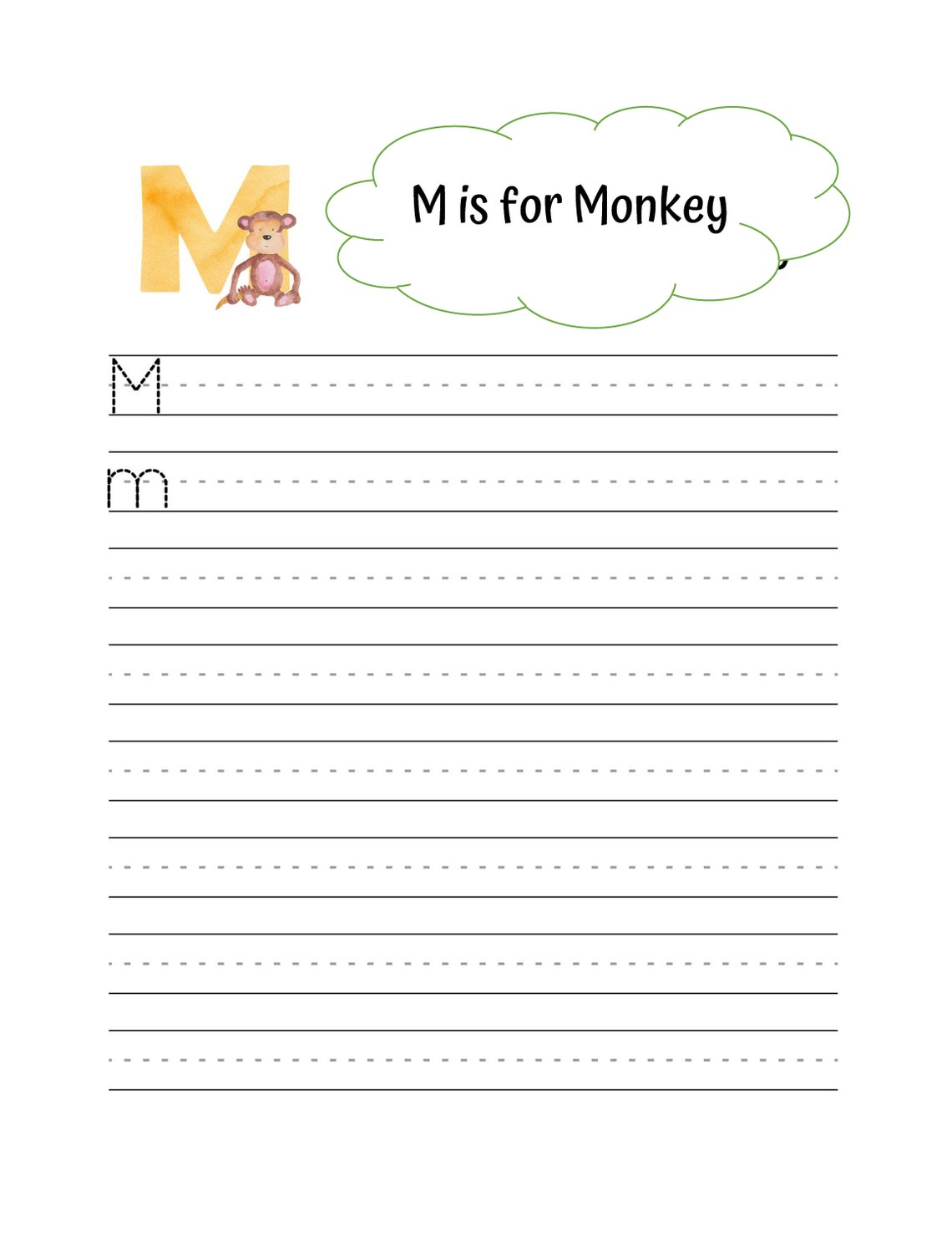 Kids ABC Animal Alphabet Practice Sheets With INSTANT DOWNLOAD - Etsy