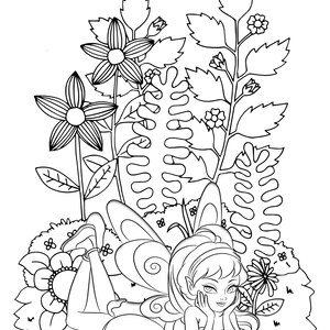 Coloring Pages - Woodland Fairy Scenes - Ideal for Party Activities ...