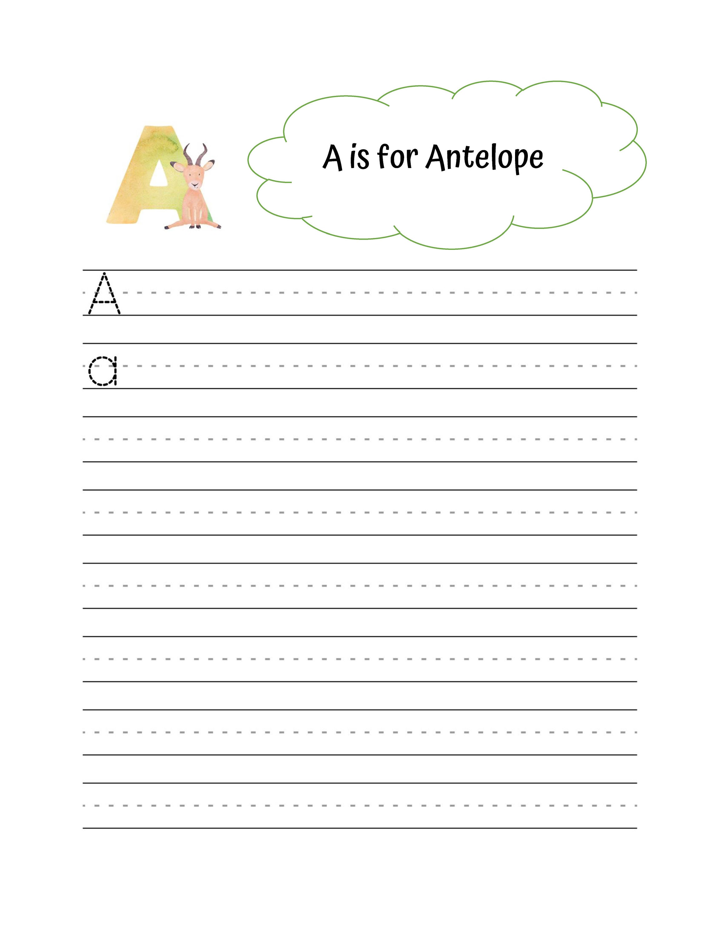 Kids ABC Animal Alphabet Practice Sheets With INSTANT DOWNLOAD - Etsy