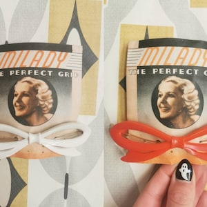 Vintage 50s Bow Hair Clips, 1950s Pin Up, Plastic Hair Barettes ...