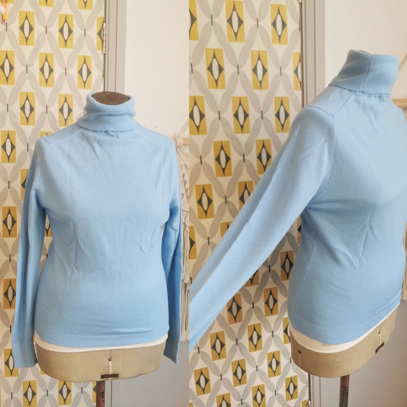 Blue Turtleneck - Etsy