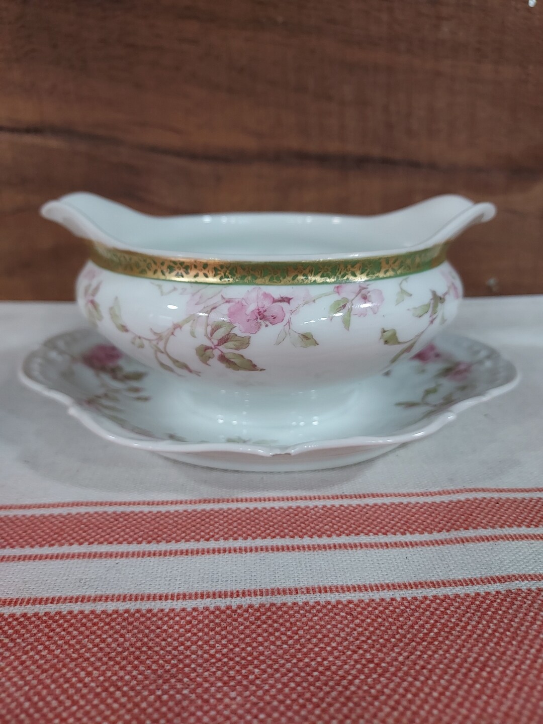 CH Field Haviland Limoges GOA France Gravy Boat With Attached Plate - Etsy