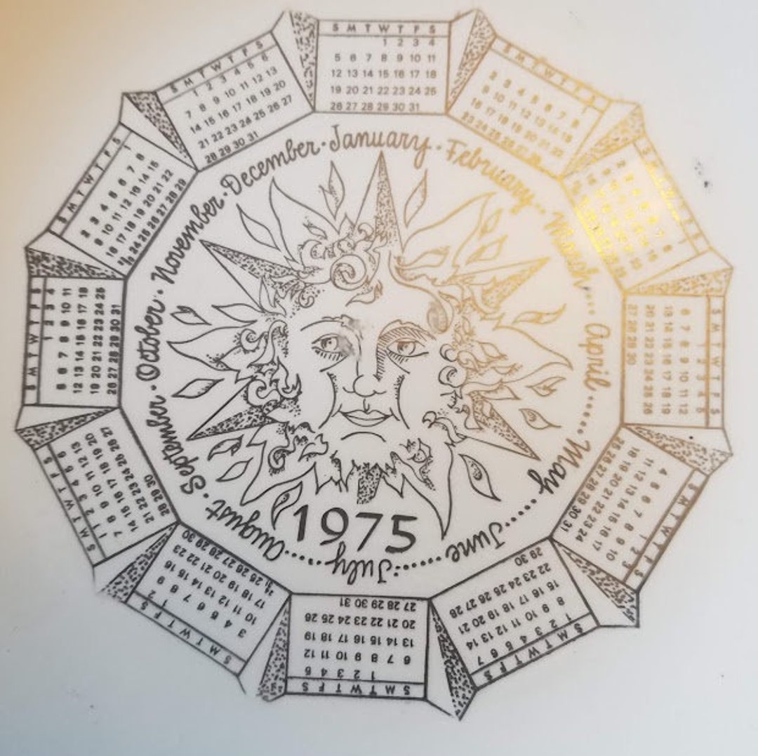 Vintage 1975 Calendar - Etsy